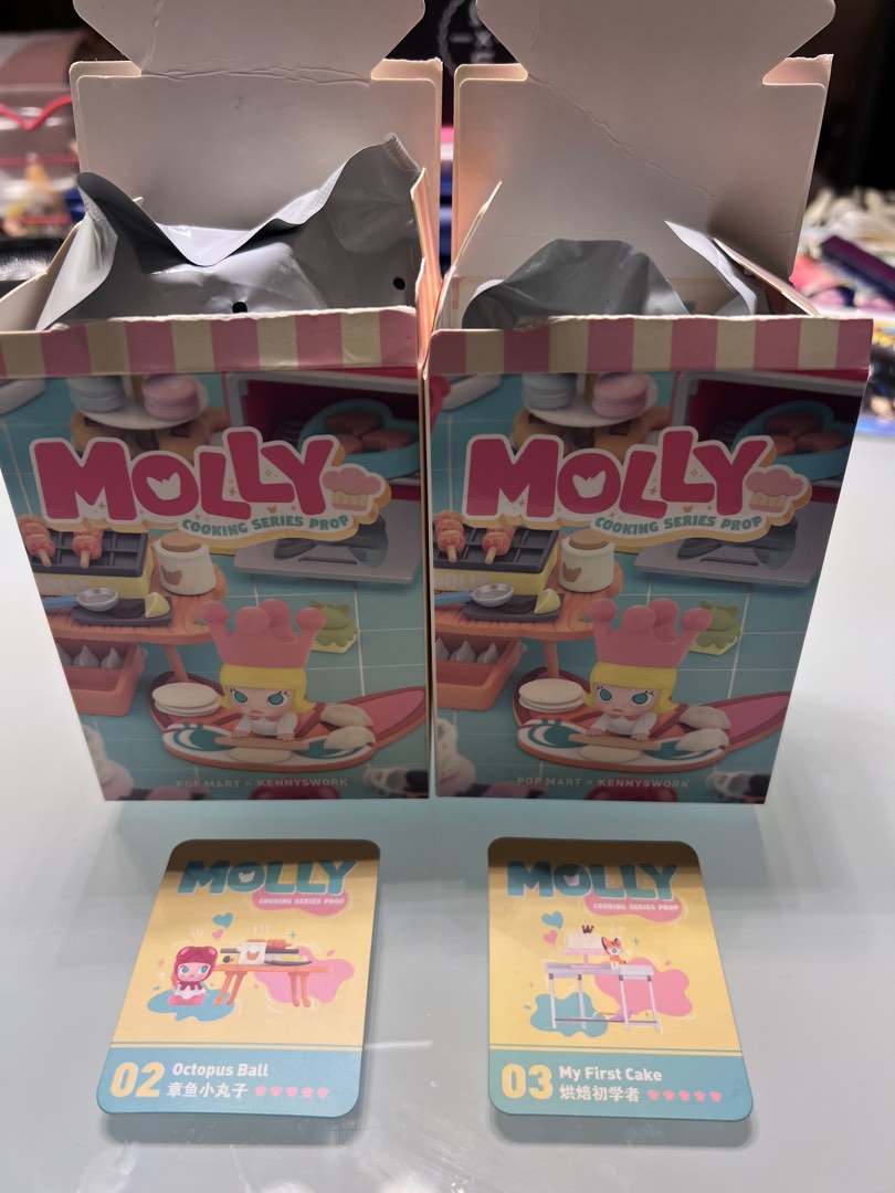 BNIF Popmart Molly Cooking Series Prop - Set of 2, Hobbies & Toys, Toys ...