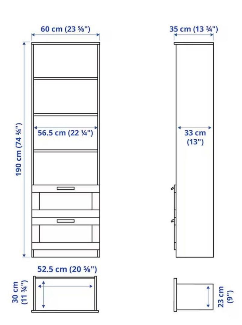 BRIMNES Bookcase, Furniture & Home Living, Furniture, Shelves, Cabinets ...