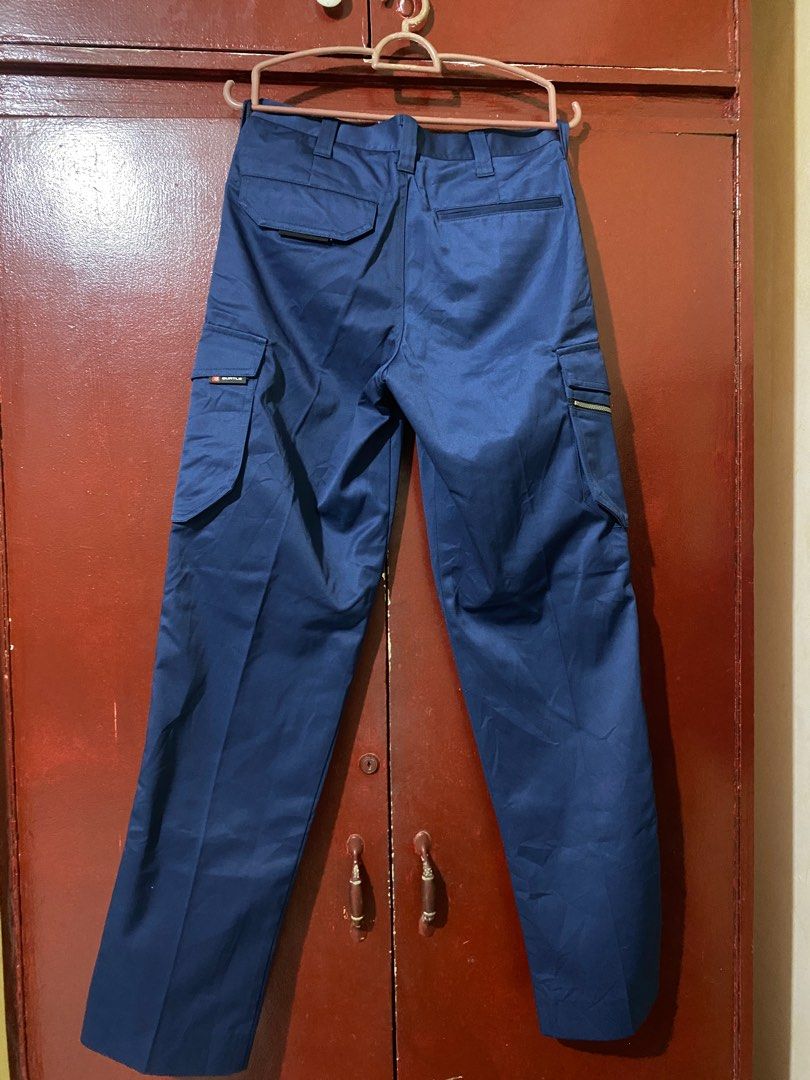 Burtle (Japan Brand) Navy Blue Cargo Pants six-pocket nylon, Women's Fashion, Bottoms, Other ...
