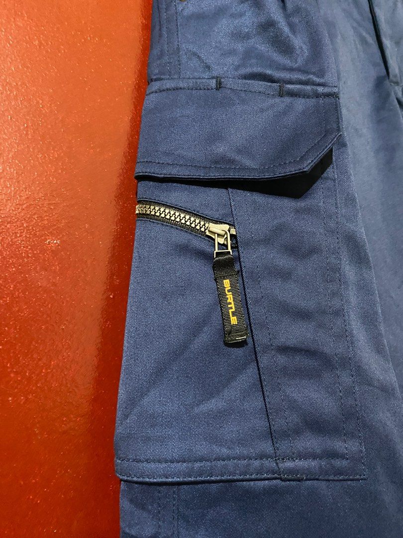 Burtle (Japan Brand) Navy Blue Cargo Pants six-pocket nylon, Women's ...