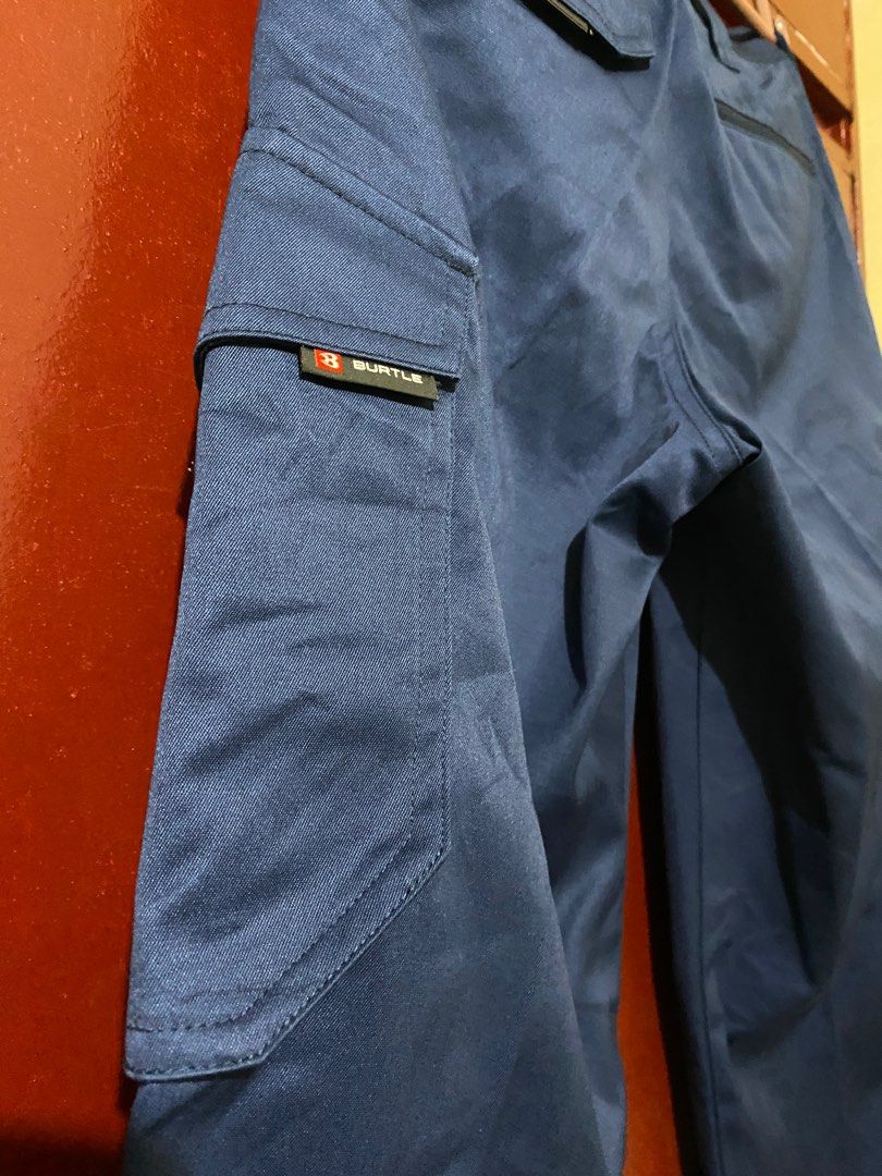 Burtle (Japan Brand) Navy Blue Cargo Pants six-pocket nylon, Women's ...