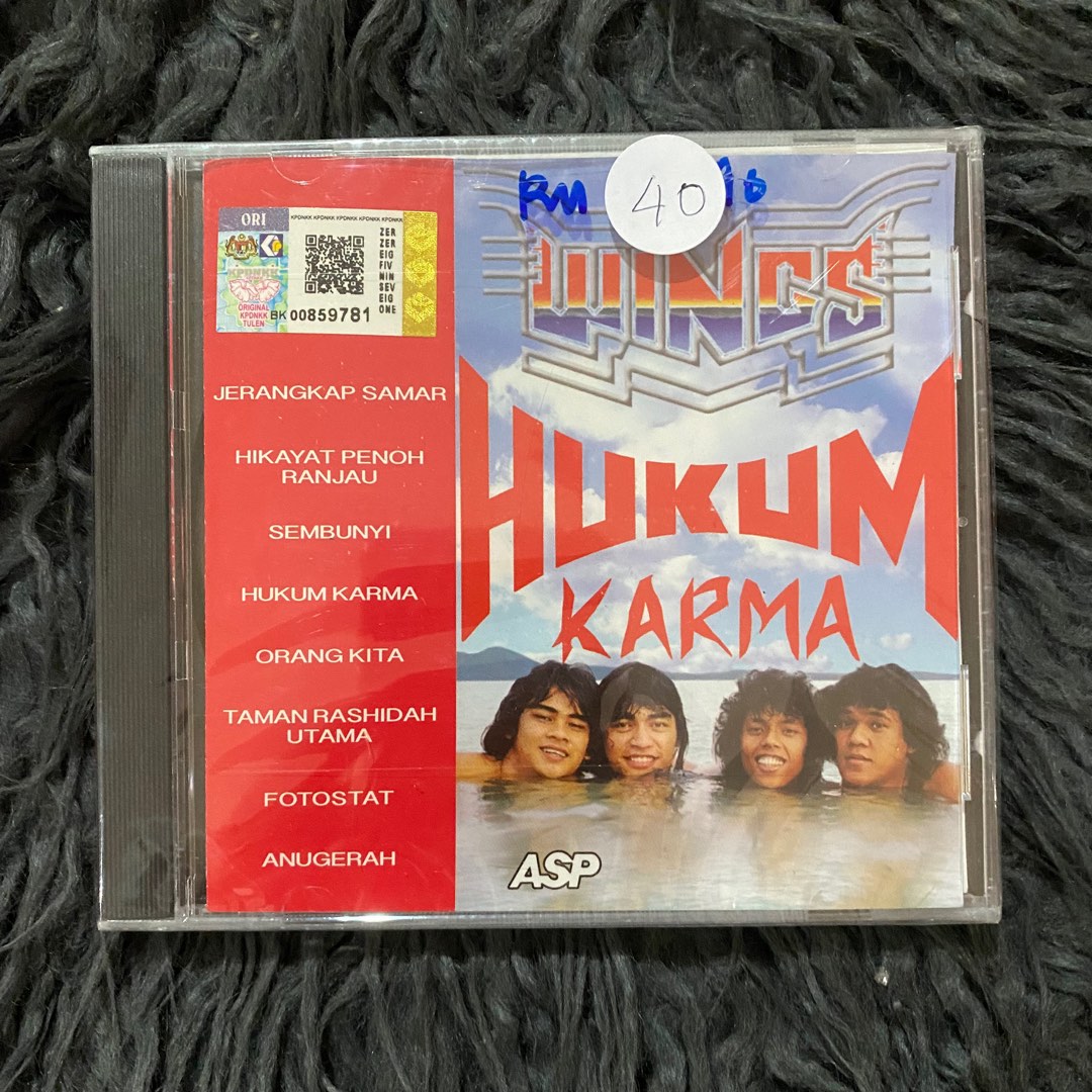 CD WINGS Hukum Karma, Hobbies & Toys, Music & Media, CDs & DVDs on Carousell