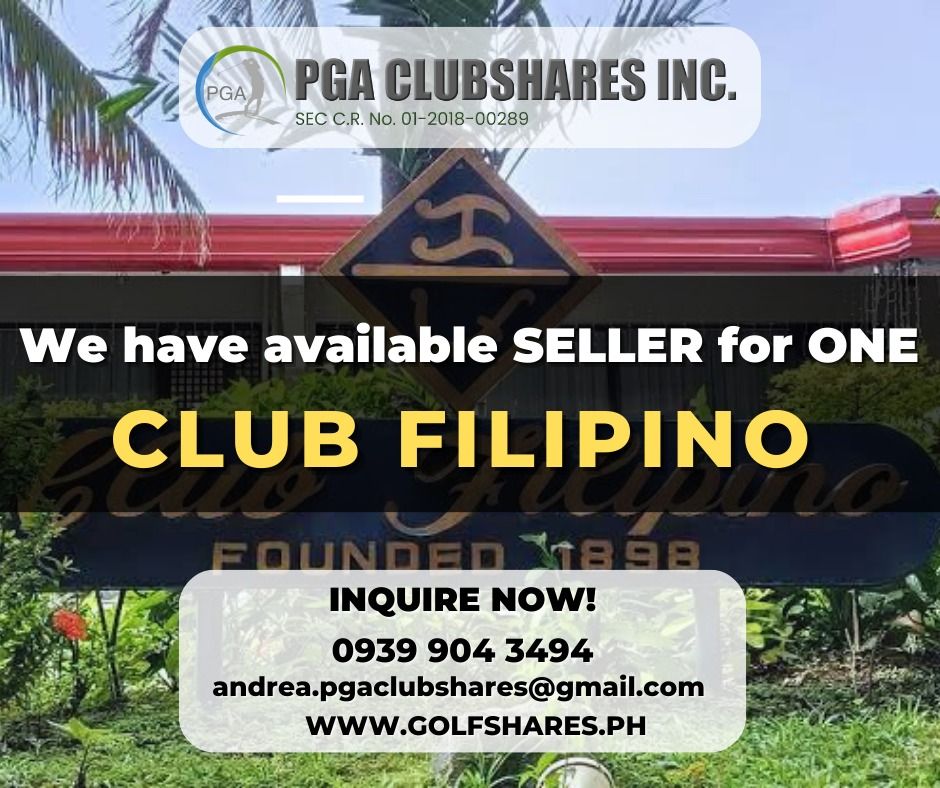 CLUB FILIPINO - GOLF AND COUNTRY CLUB SHARES, Sports Equipment, Sports ...