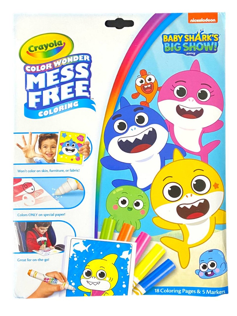 Crayola Color Wonder Mess Free Baby Shark's Big Show Coloring Pages ...