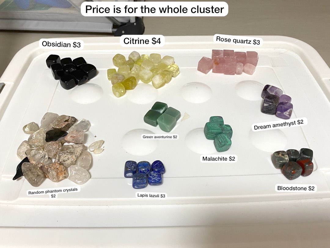 Crystal cubes and tumbles, Women's Fashion, Jewelry & Organisers ...