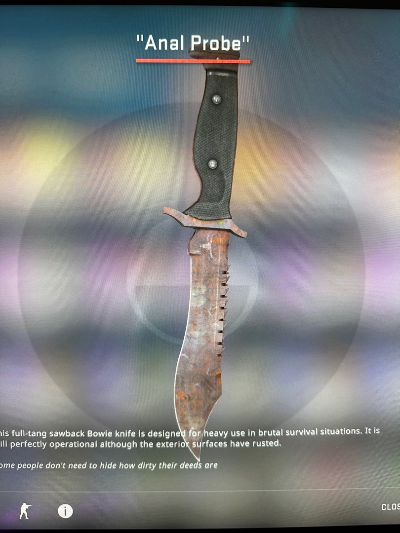 CSGO Bowie Knife | Rust Coat, Video Gaming, Gaming Accessories, In-Game ...