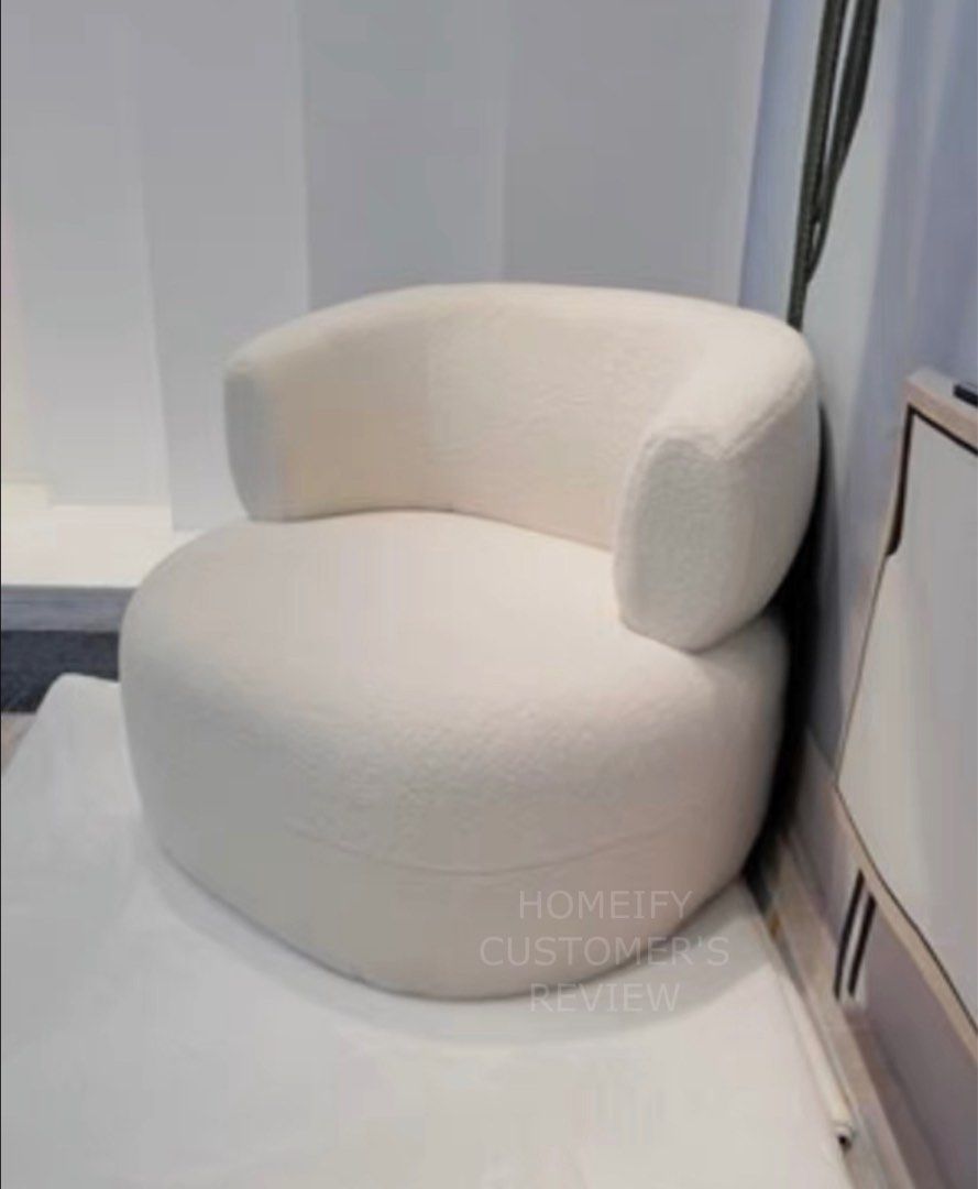 DARLO Modern Boucle Lounge Chair, Furniture & Home Living, Furniture ...