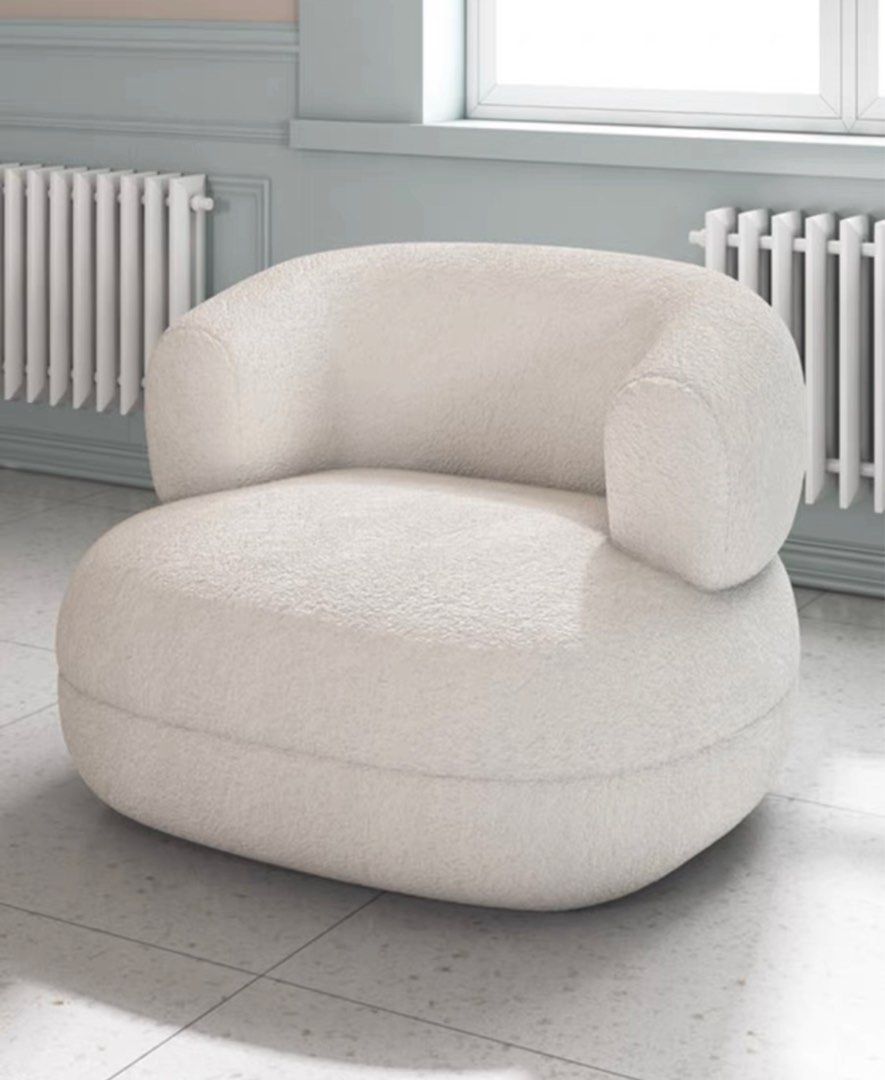 DARLO Modern Boucle Lounge Chair, Furniture & Home Living, Furniture ...