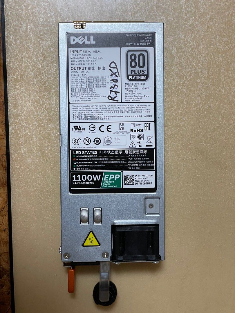 Dell Server PSU - 1100w, Computers & Tech, Parts & Accessories, Other ...