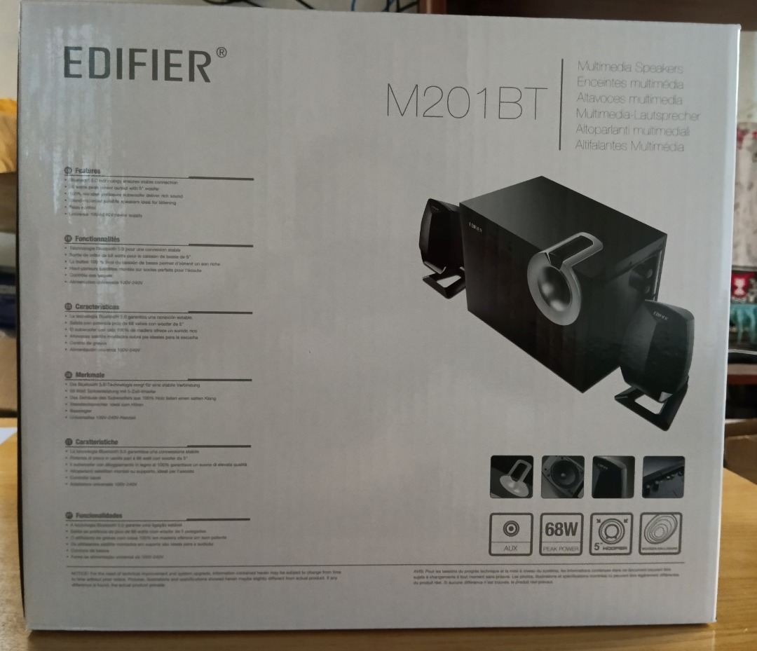 Edifier M201BT Bluetooth Multimedia Speaker with Subwoofer and Stand ...