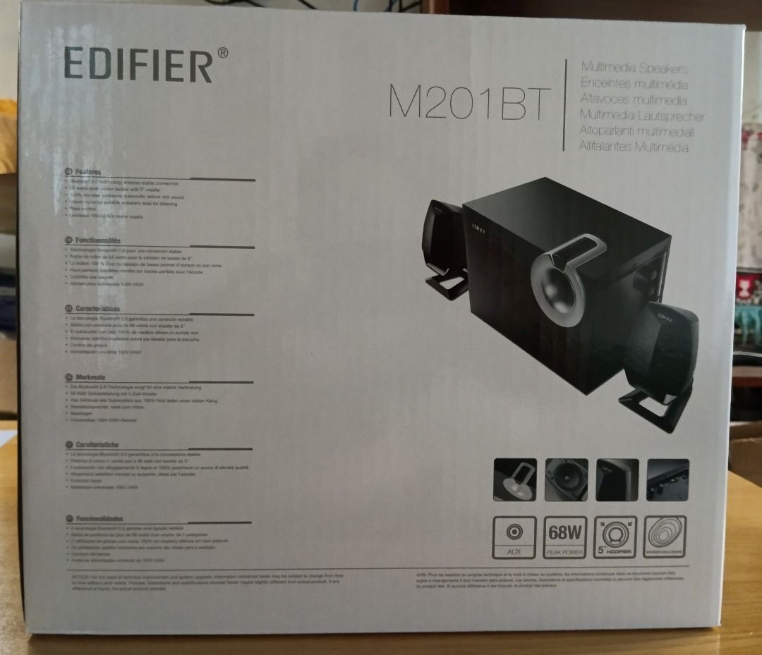 Edifier M201BT Bluetooth Multimedia Speaker with Subwoofer and Stand ...