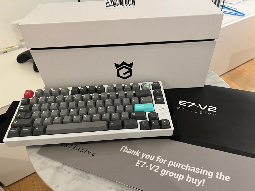 Exclusive E7-V2 Custom Keyboard, 電腦＆科技, 電腦周邊及配件, 電腦鍵盤及相關產品 - Carousell