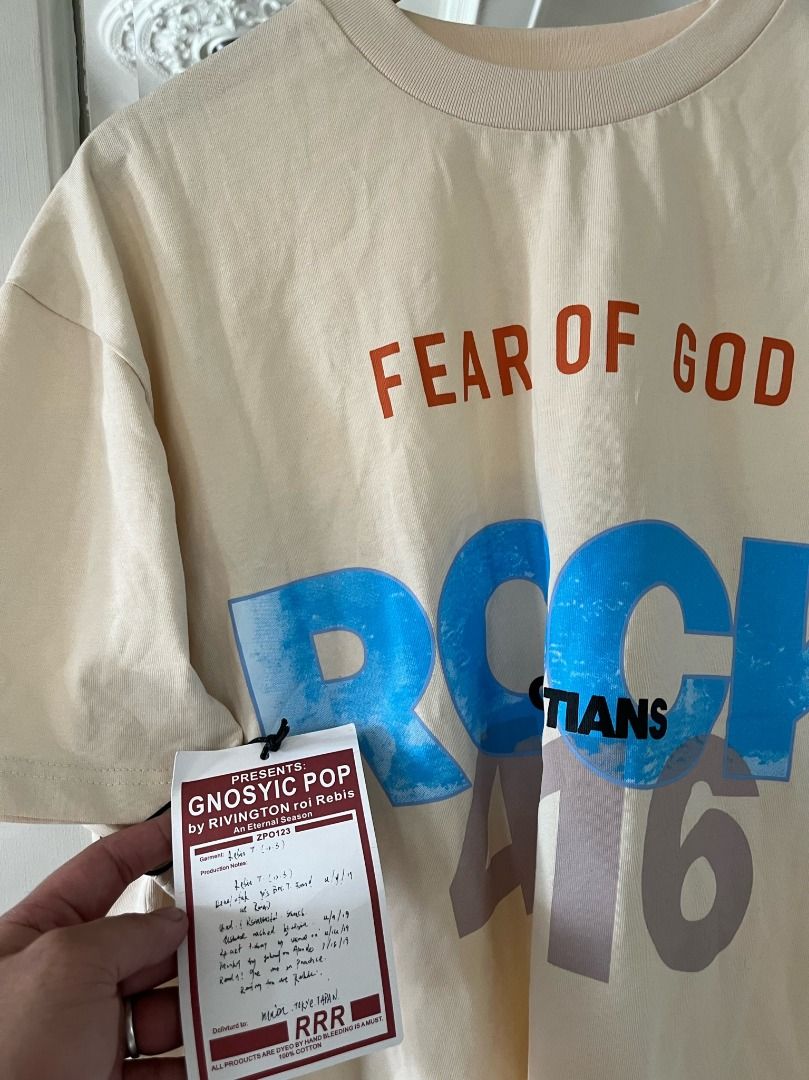 Fear of God Rock 4:16 X RRR 123, Men's Fashion, Tops & Sets, Tshirts ...