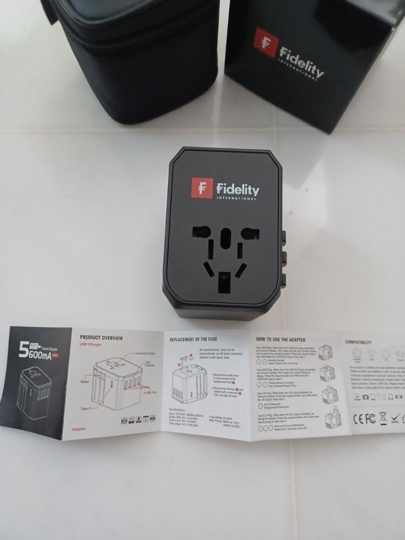 "Fidelity" Intl Travel Adapter + Casing + Box, Computers & Tech, Parts ...