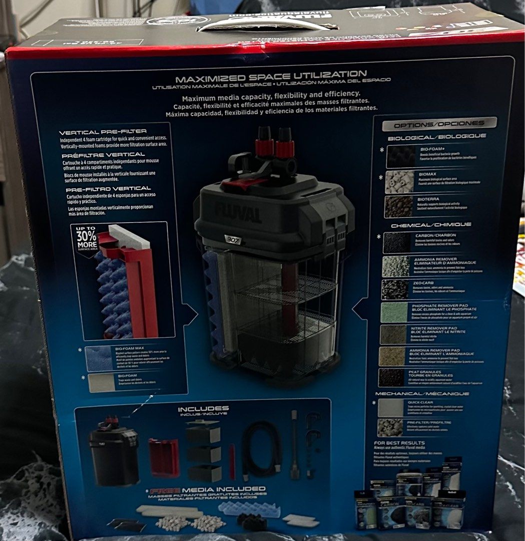 Fluval 307 performance canister filter, Pet Supplies, Homes & Other Pet ...