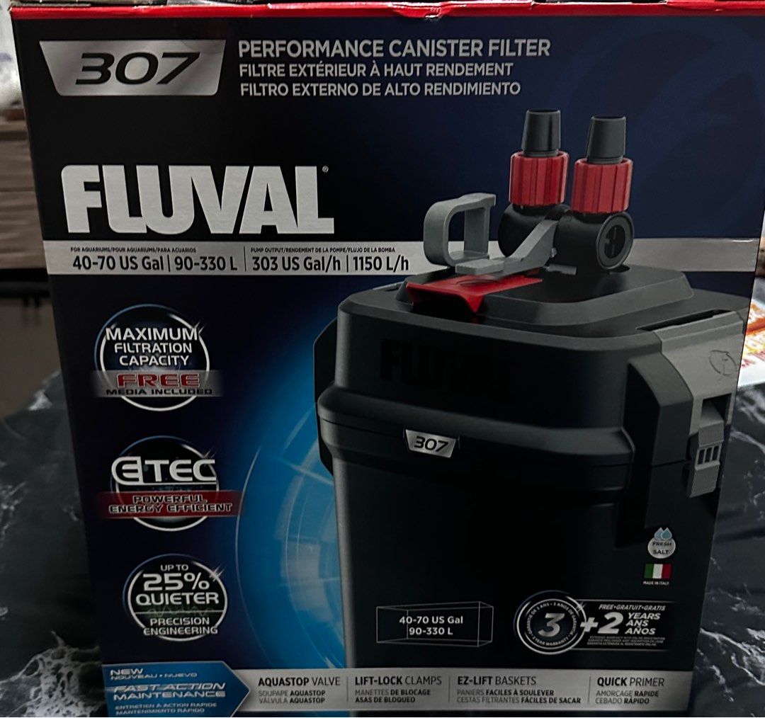 Fluval 307 performance canister filter, Pet Supplies, Homes & Other Pet ...