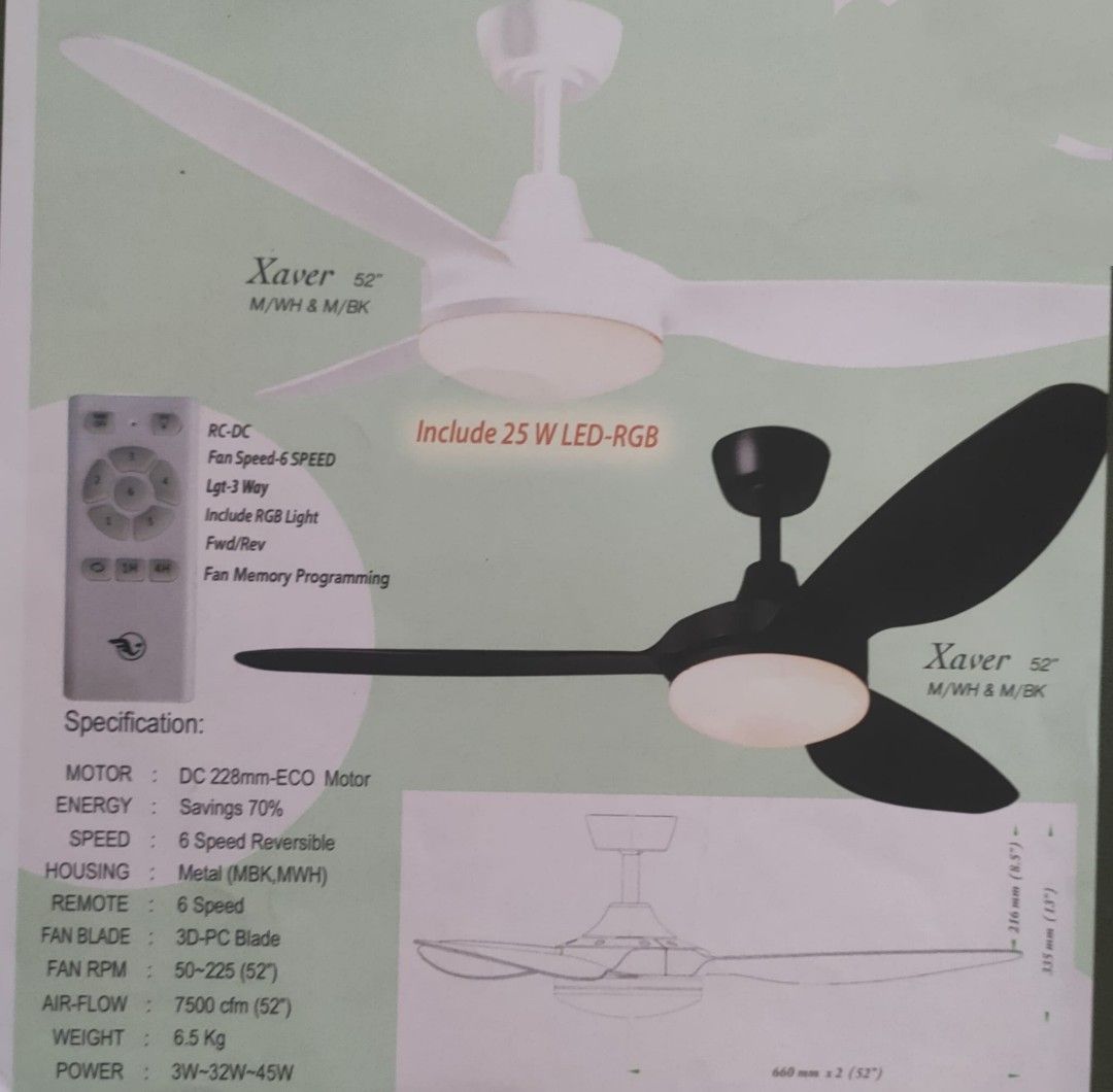 FOC Basic Installation 3 Days SPECIAL Offer Ceiling Fan 42" & 38" 46" n ...