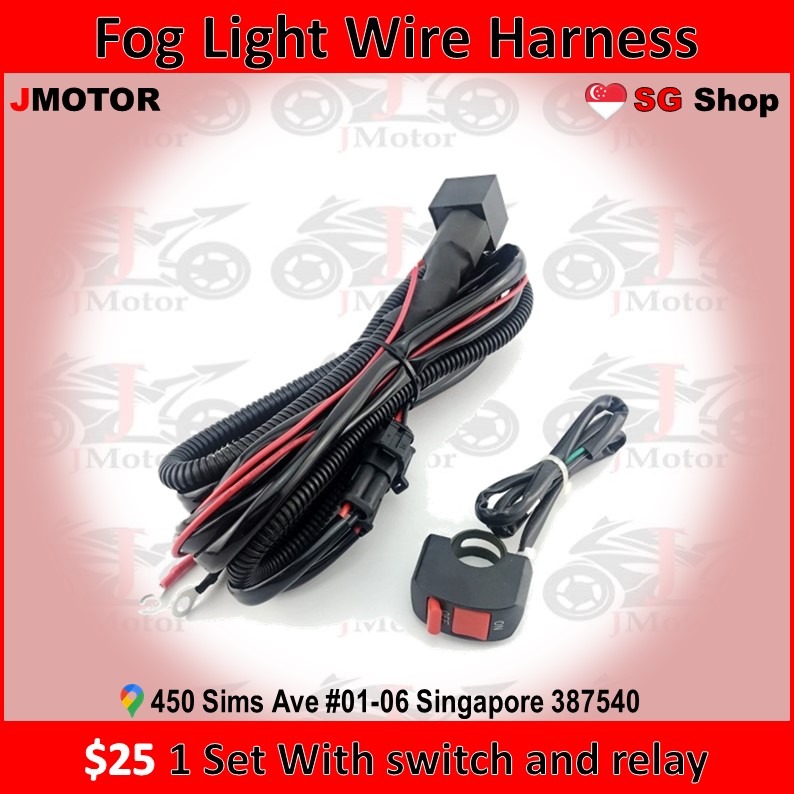 Fog Light Wire Harness, Motorcycles, Motorcycle Accessories on Carousell