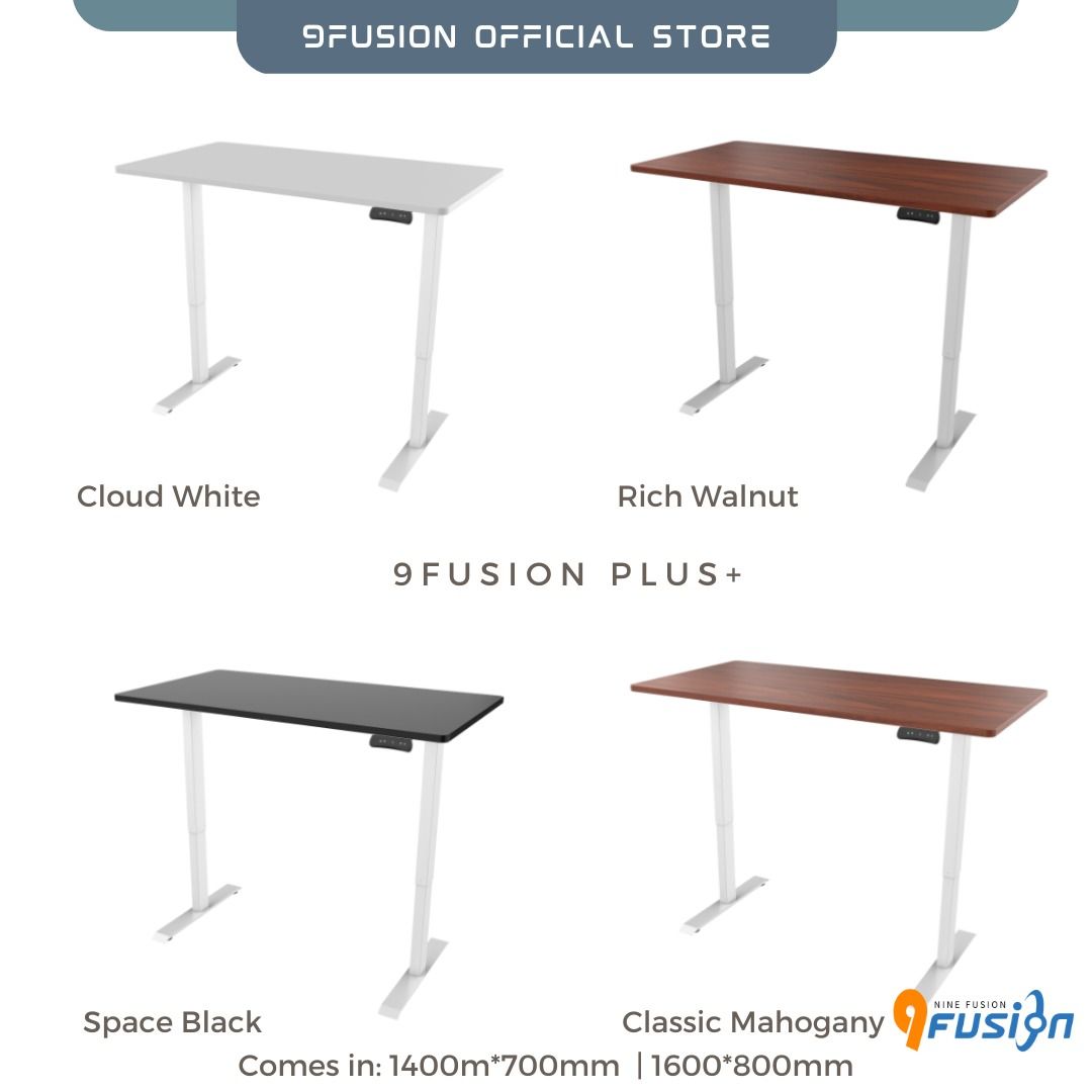 Fusion Desk Plus Height Adjustable Table, Furniture & Home Living ...