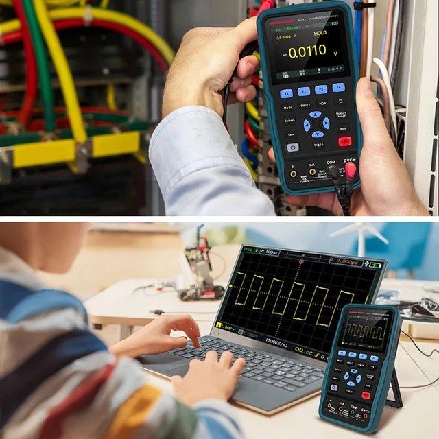 HANMATEK HO52 Oscilloscope Multimeter 50Mhz Bandwidth Handheld USB ...