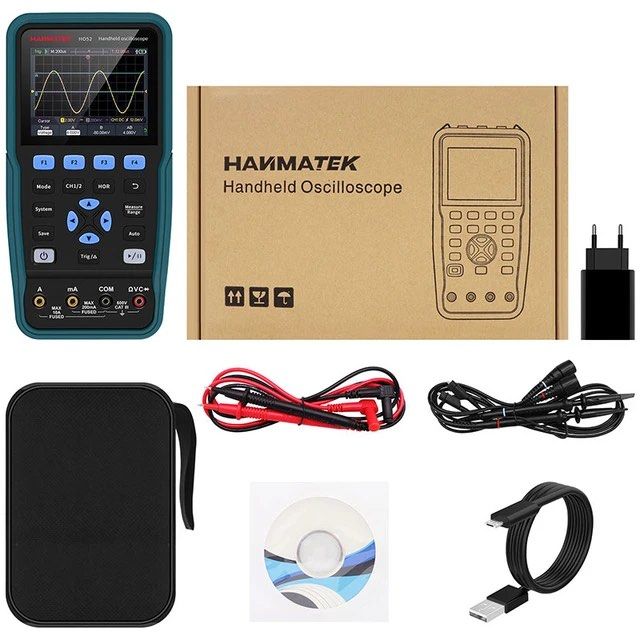 HANMATEK HO52 Oscilloscope Multimeter 50Mhz Bandwidth Handheld USB ...