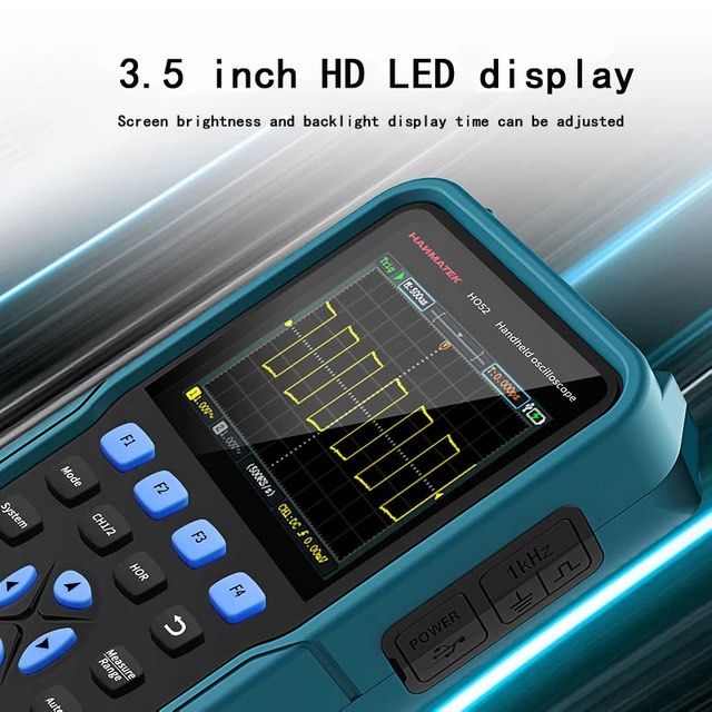 HANMATEK HO52 Oscilloscope Multimeter 50Mhz Bandwidth Handheld USB ...