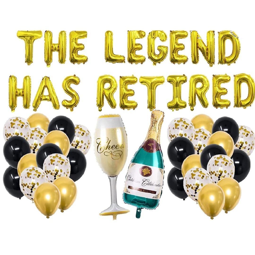 Happy Retirement Set The Legend Has Retired Retirement Decoration Kit ...
