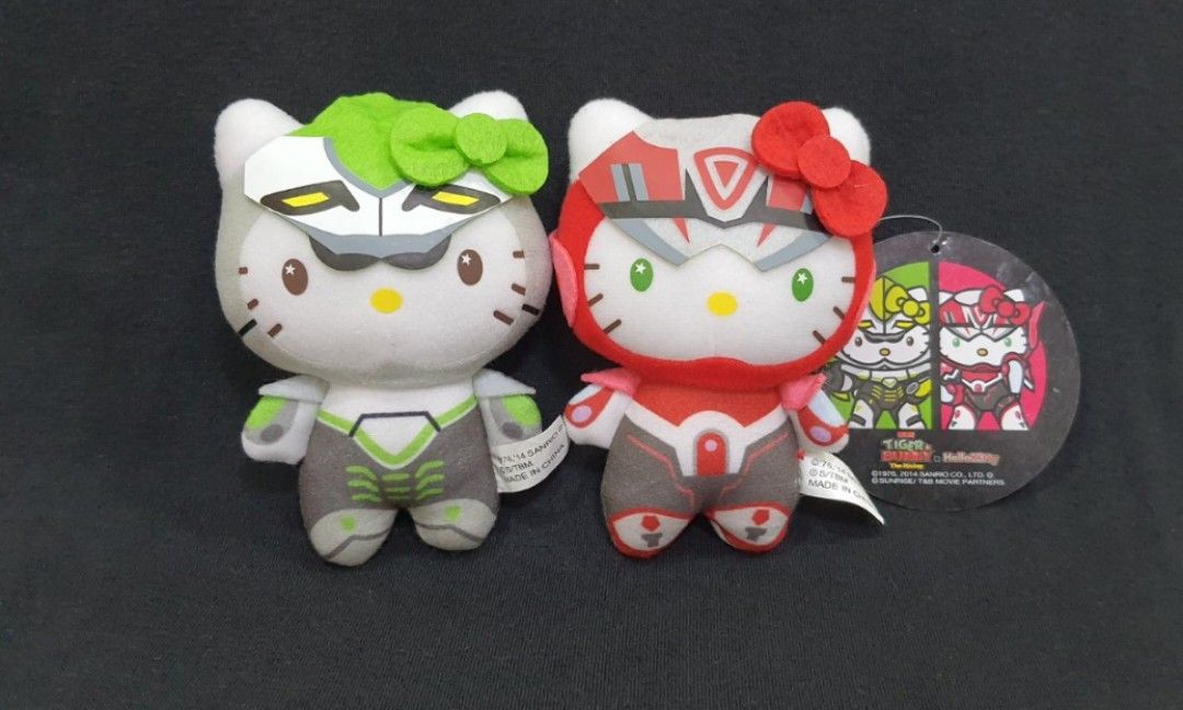 Hello Kitty Tiger & Bunny Charm +Plush Set (3pcs in a set) on Carousell