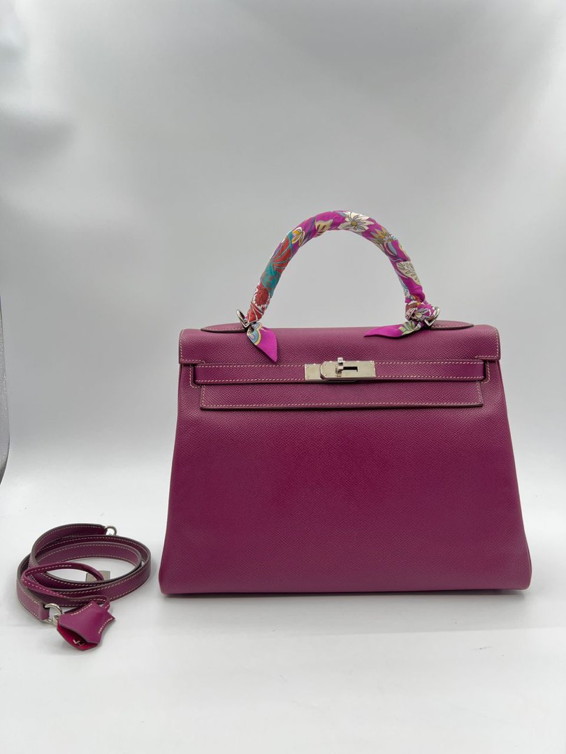 Hermes Tosca/Rose Tyrene Epsom Kelly 32 PHW, Luxury, Bags & Wallets on ...