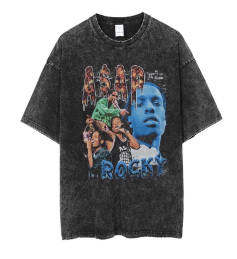 Hip Hop Rapper Graphic Tee Vintage Acid Washed T Shirt Travis Scott ...