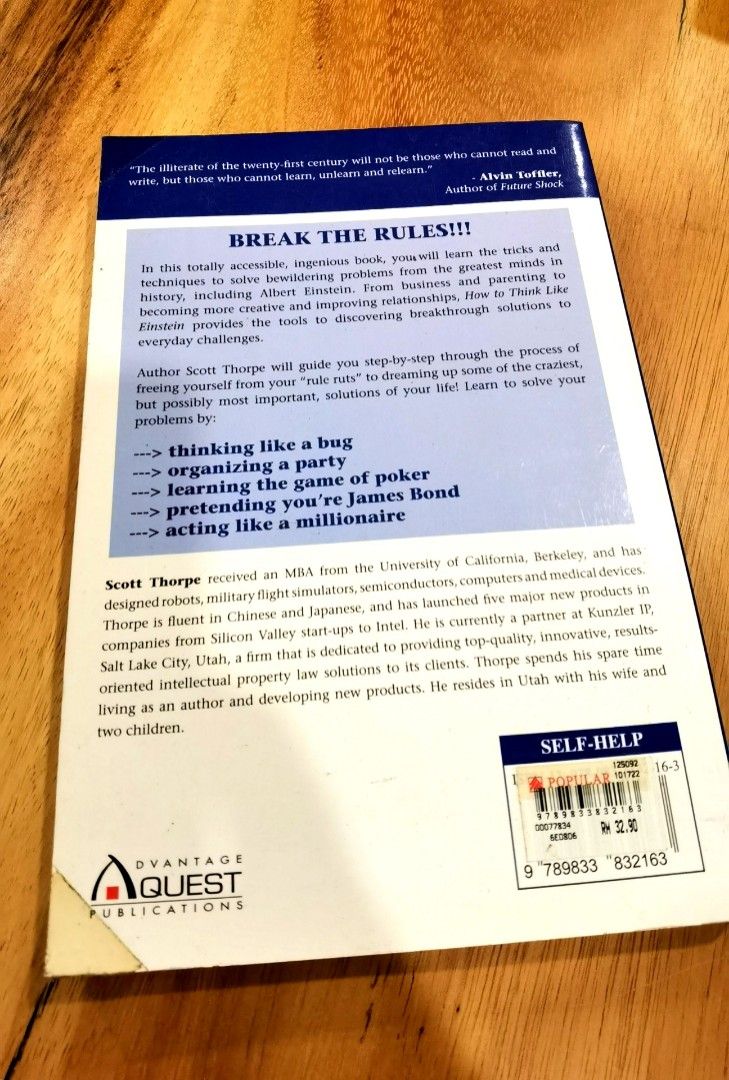 How To Think Like Einstein Simple Ways To Break The Rules And Discover Your Hidden Genius Book ...