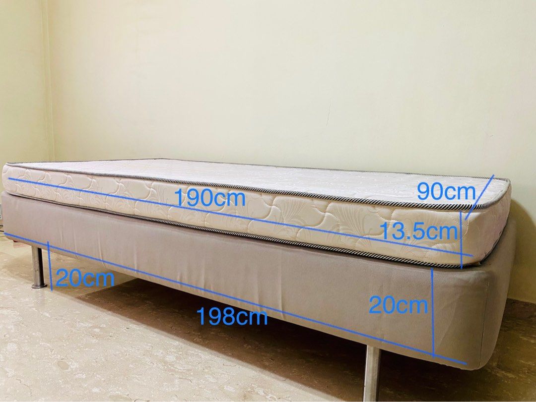 IKEA bed frame & a normal mattress, Furniture & Home Living, Furniture ...