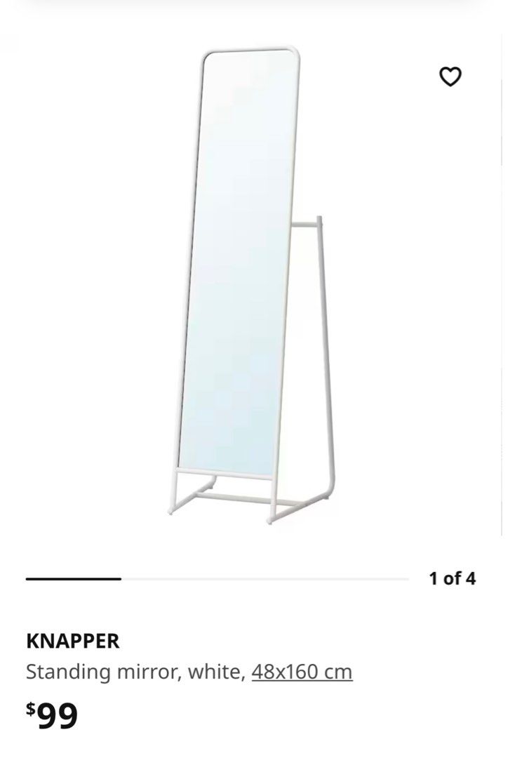 IKEA KNAPPER standing mirror, Furniture & Home Living, Home Decor ...