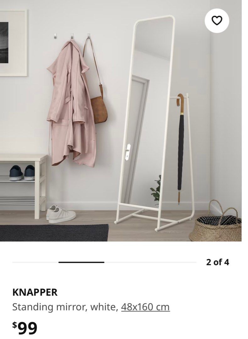 IKEA KNAPPER standing mirror, Furniture & Home Living, Home Decor ...