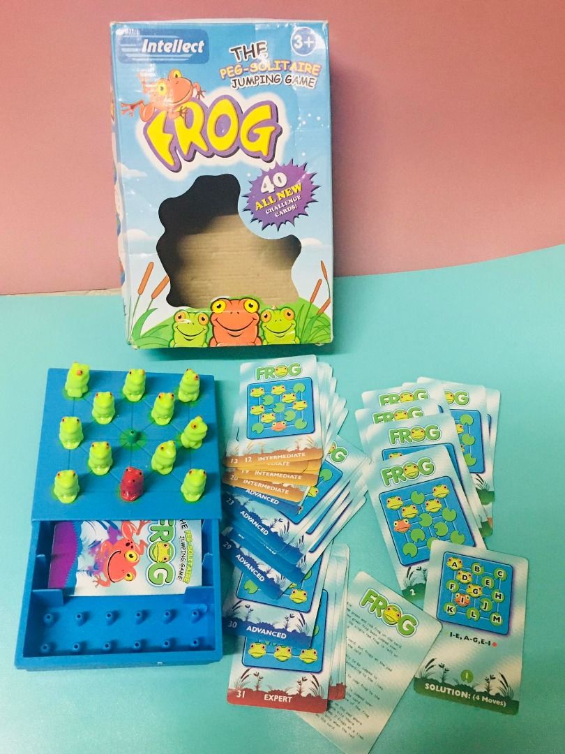 Intellect The Peg-Solitaire Jumping Frog Game - 40 challenges, Hobbies ...