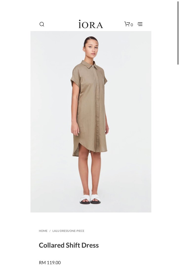 IORA Collared Shift Dress navy blue free postage sm, Women's Fashion ...