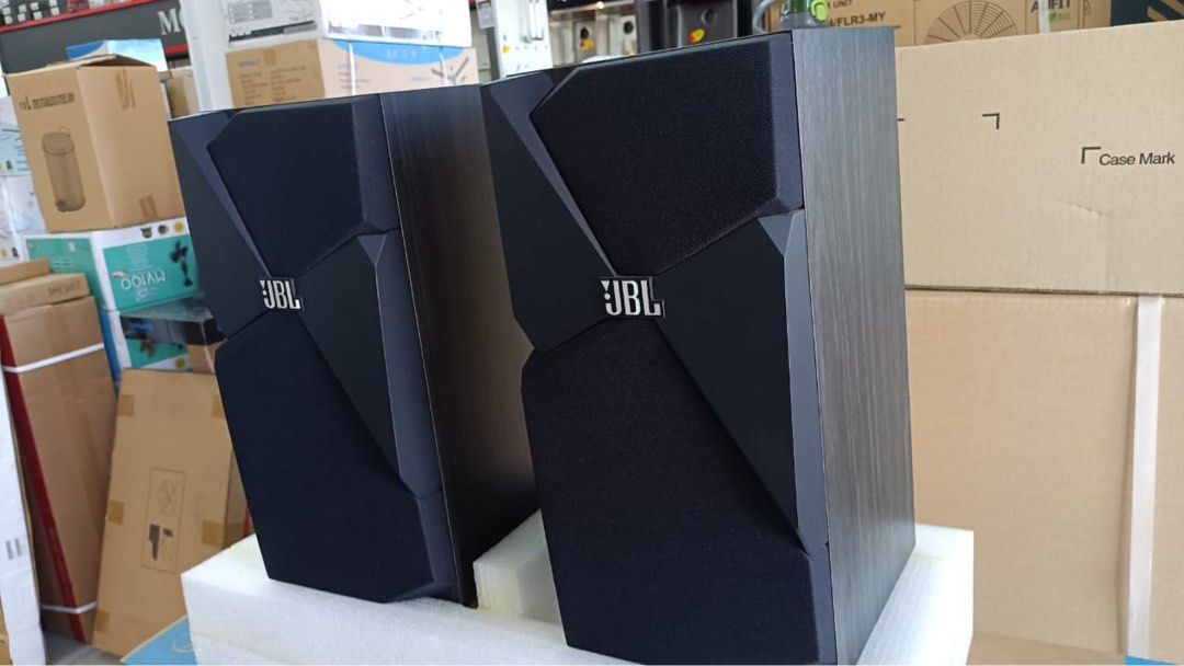 JBL Studio 130 4" 2-Way Bookshelf Speaker (Pair, Black), Audio ...