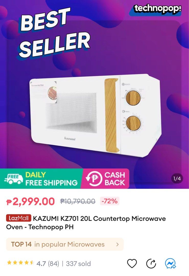 Kazumi Microwave Team White on Carousell