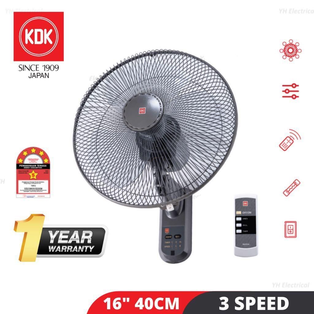 KDK Wall Fan KC4GR, Furniture & Home Living, Lighting & Fans, Fans on ...
