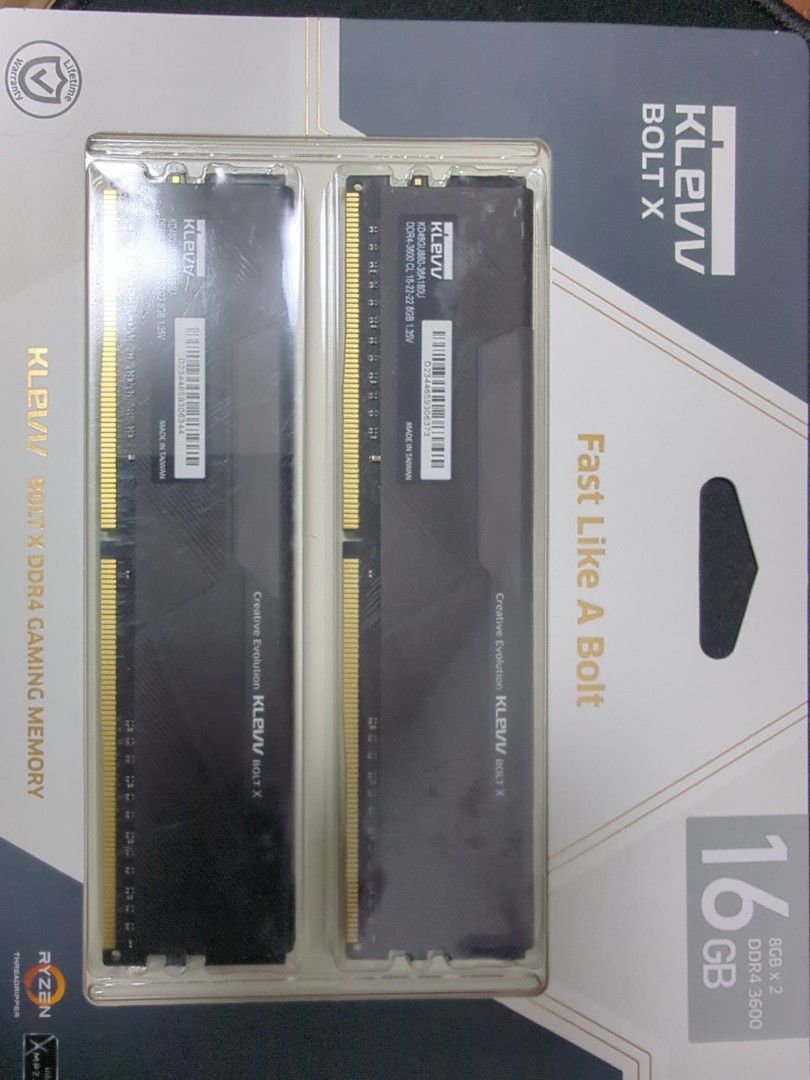 Klevv Bolt X DDR4 3600 8GB x 2, Computers & Tech, Parts & Accessories ...