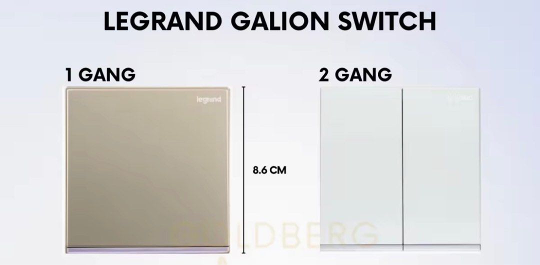 Legrand Galion 2 Gang 1 Way Switch, TV & Home Appliances, Electrical ...
