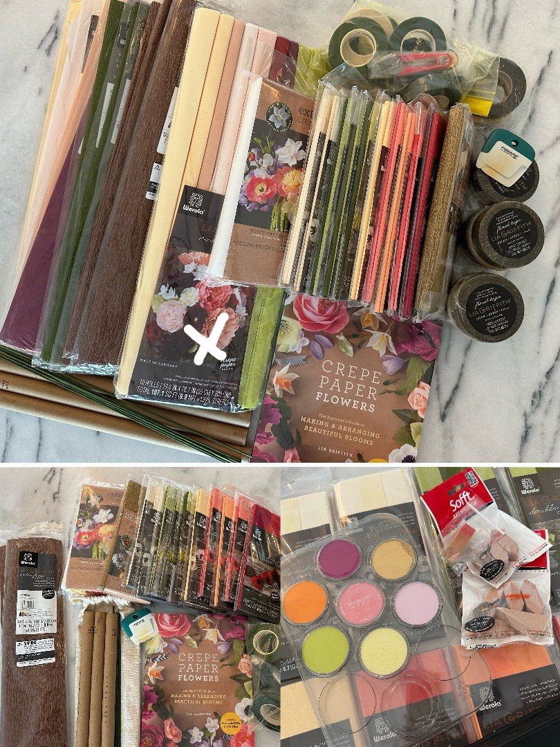 Lia Griffith Extra Fine Crepe Paper - Crepe Flower Bundle, Hobbies ...
