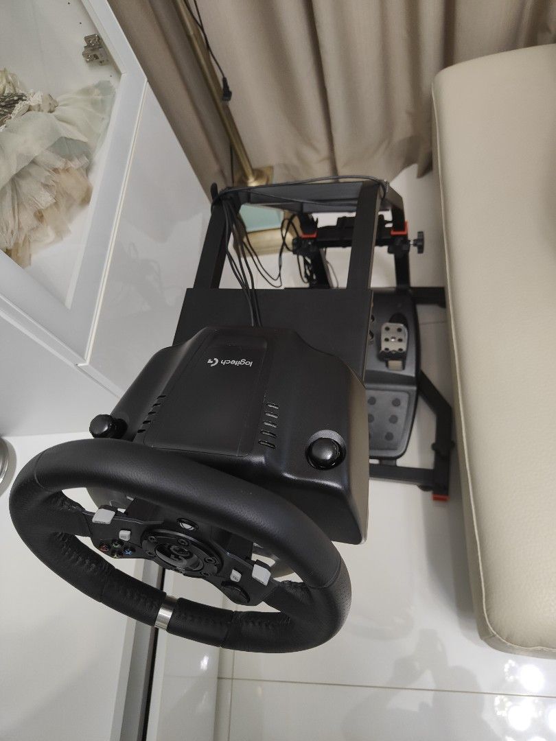 Logitech G920+pedal+shifter+frame, Video Gaming, Gaming Accessories ...