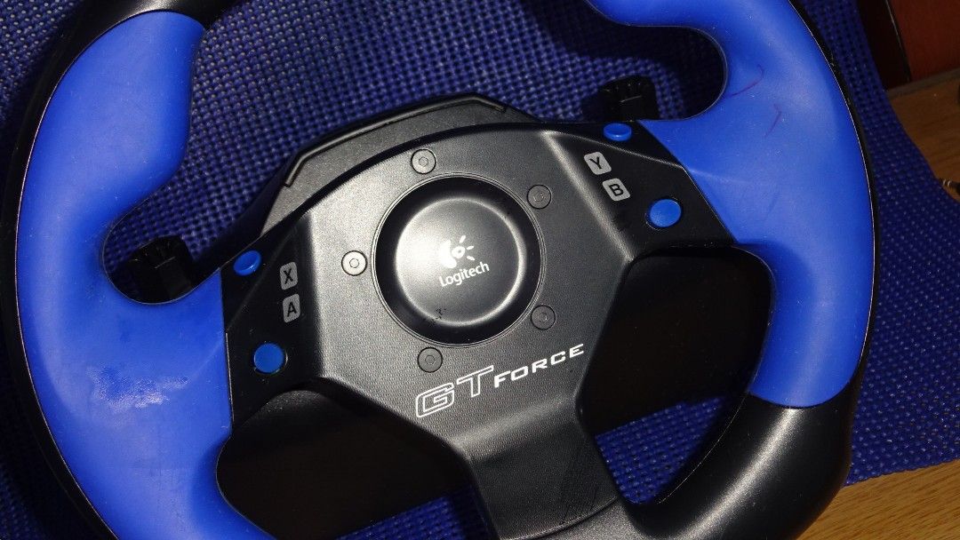 Logitech GT Force Steering Wheel Controller, Video Gaming, Gaming ...