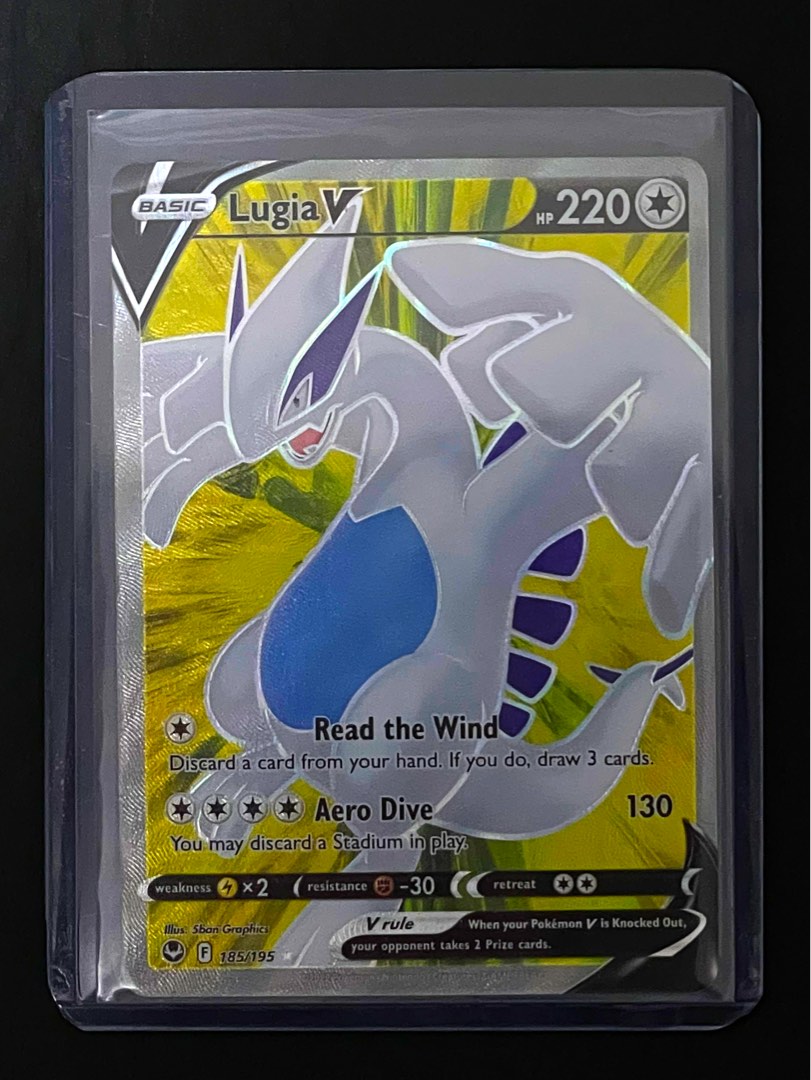 LUGIA V FA FULL ART POKEMON TCG SWSH SILVER TEMPEST, Hobbies & Toys ...