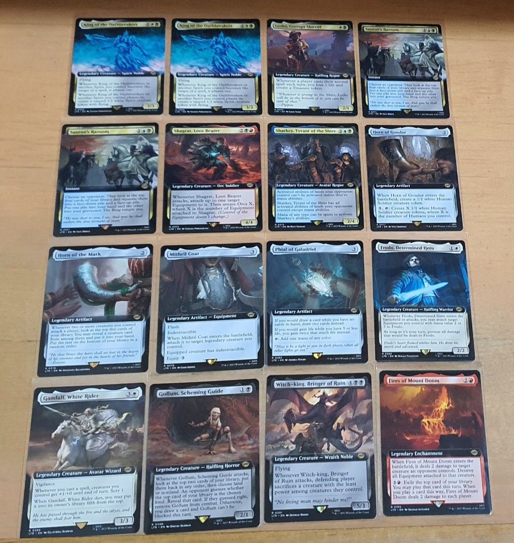 Magic the Gathering Lord of the Rings MTG LOTR Mythics, Rares ...