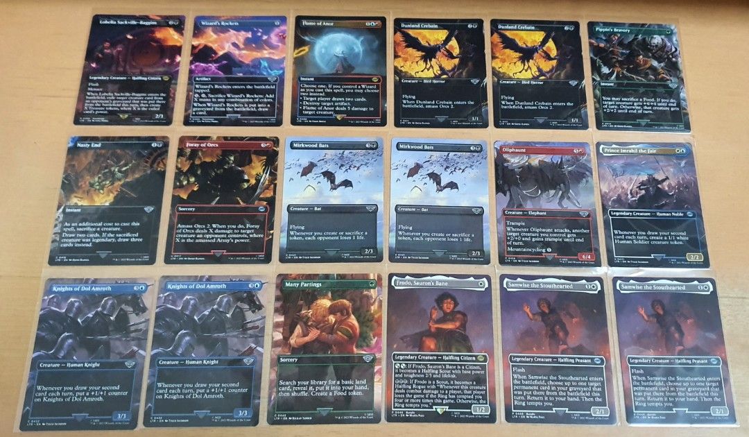Magic the Gathering Lord of the Rings MTG LOTR Mythics, Rares ...
