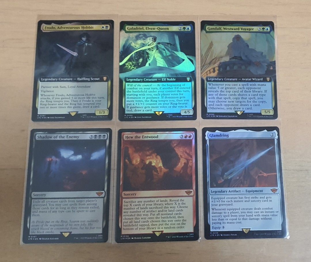 Magic the Gathering Lord of the Rings MTG LOTR Mythics, Rares ...