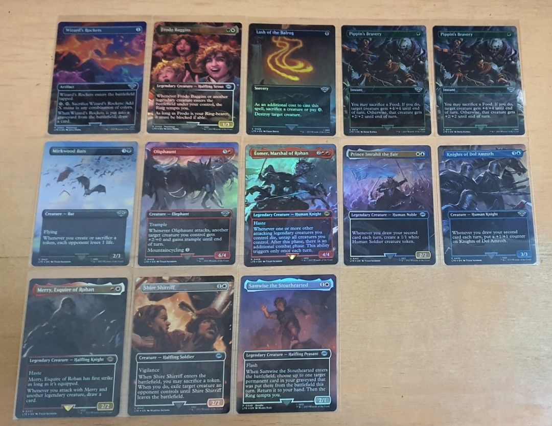 Magic the Gathering Lord of the Rings MTG LOTR Mythics, Rares ...