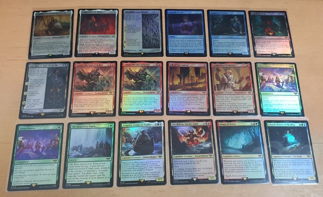 Magic the Gathering Lord of the Rings MTG LOTR Mythics, Rares ...